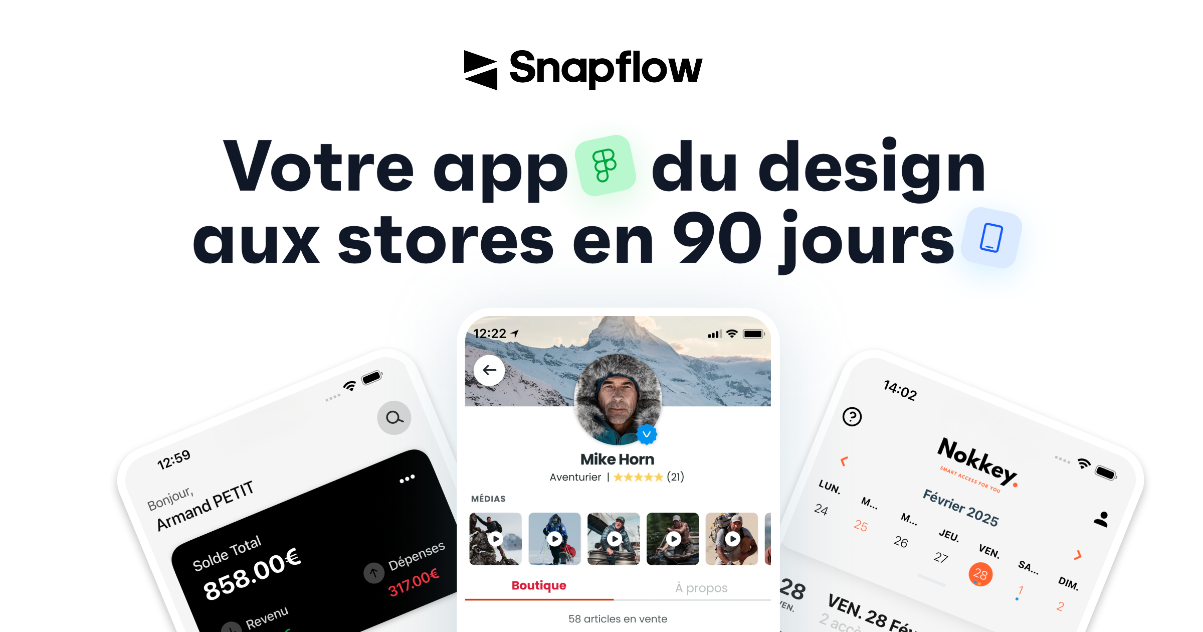 Snapflow | Votre app du design aux stores en 90 jours